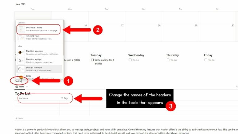 How to Add Checkbox to Notion Calendar or Table (2025)