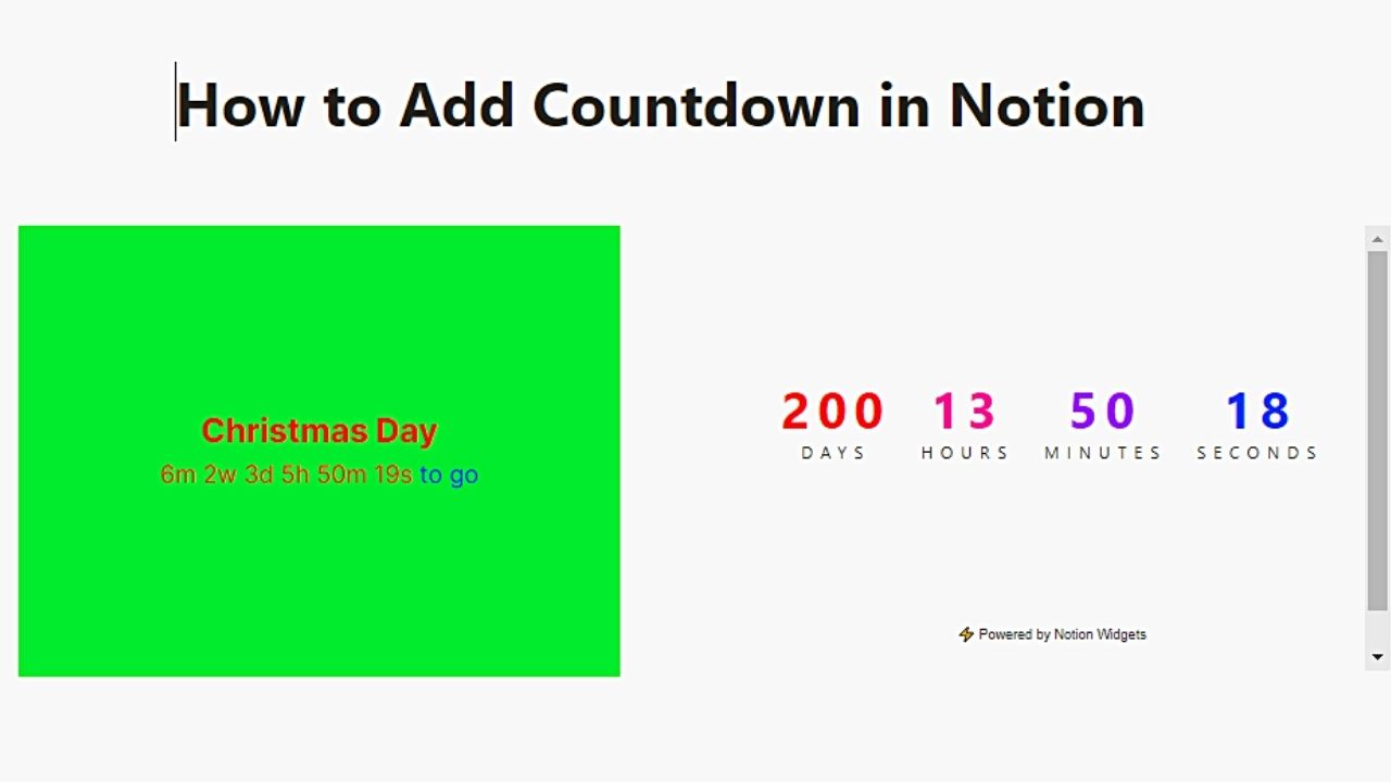 How To Add Countdown In Notion 2025