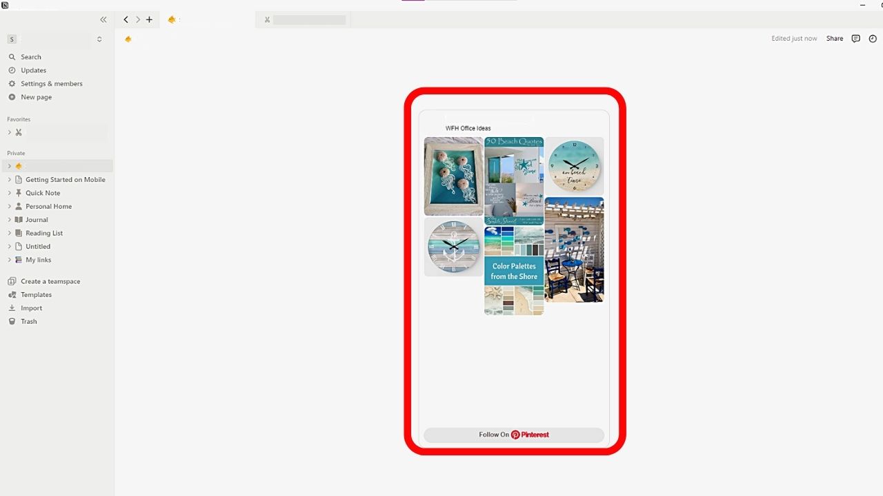 How to Embed Pinterest Board in Notion (2 Easy Ways)