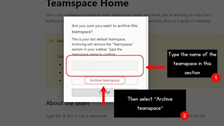 How to Delete Workspace and Teamspace in Notion