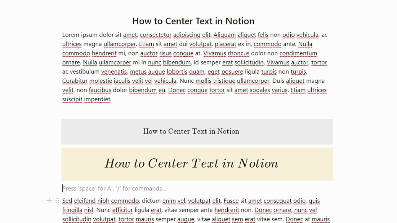 How to Center Text in Notion (Step-by-Step Guide)