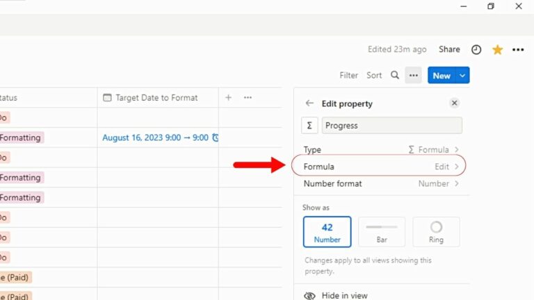 How to Make a Progress Bar in Notion (Also with Formula)