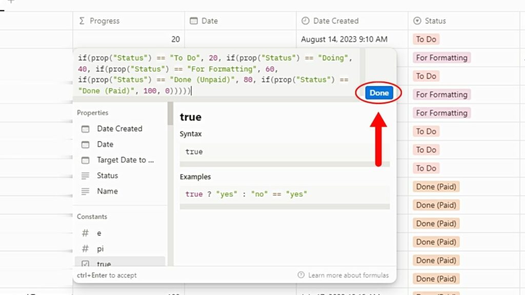 How to Make a Progress Bar in Notion (Also with Formula)
