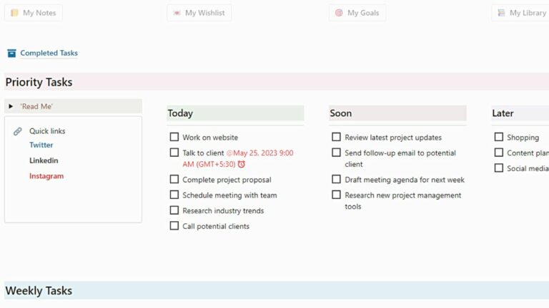 10 Best & Free Notion Dashboard Templates (2025)