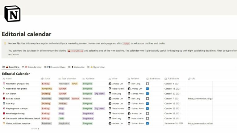 10 Best & Free Notion Calendar Templates (2025)