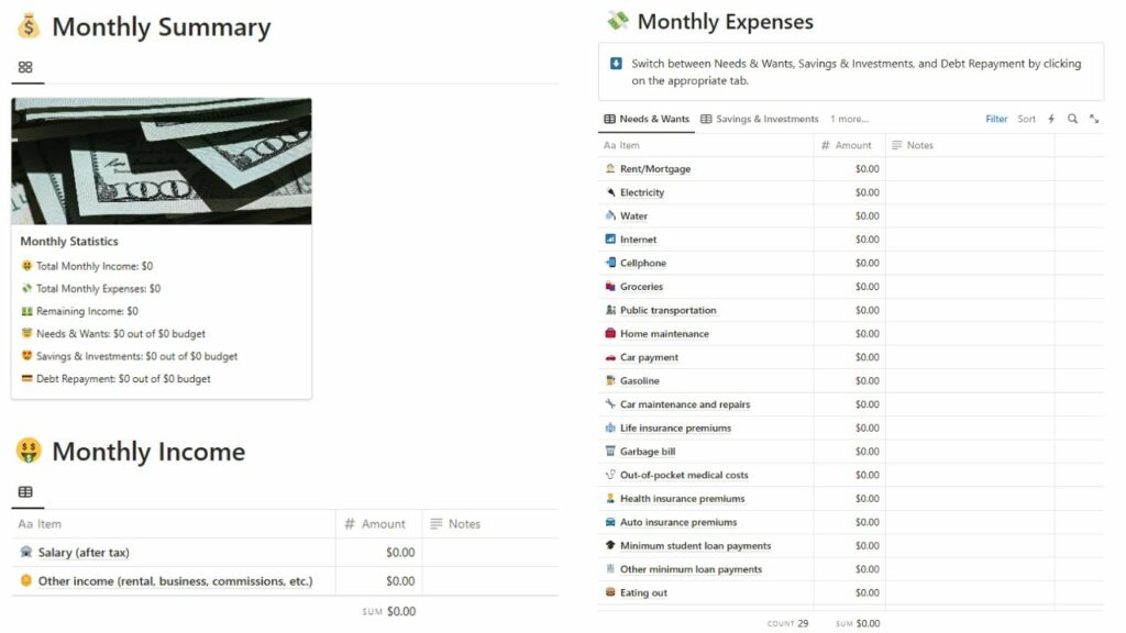 10 Best & Free Notion Budget Templates (2025)