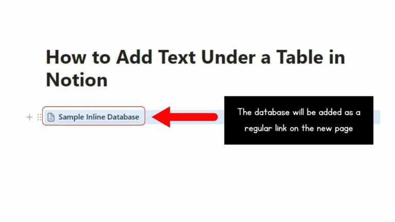 Add Text Under a Table in Notion (6 Quick Steps)