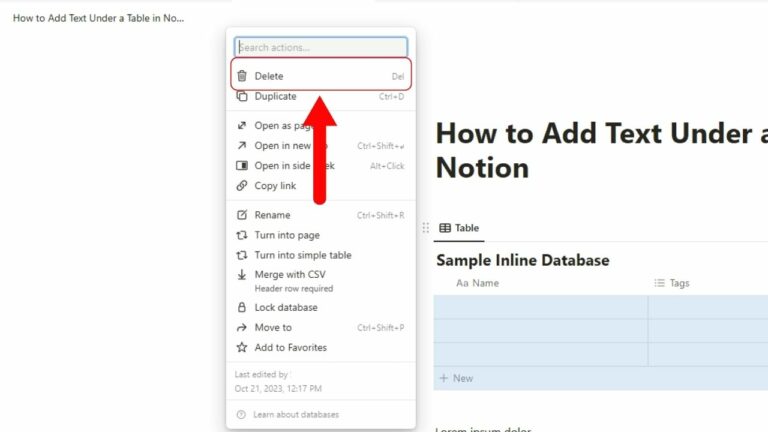 How to Delete Database in Notion (2025)