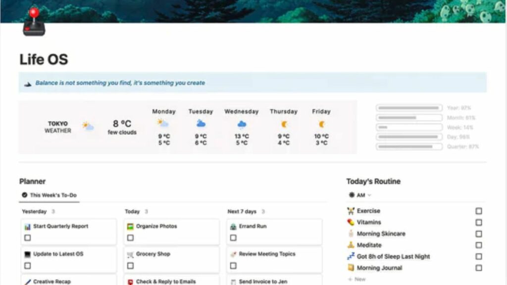 10 Best Notion Life OS Templates in 2025 (Free & Paid)