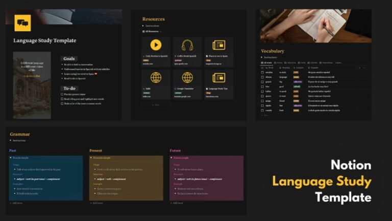 10 Best Notion Language Learning & Vocabulary Templates 2025