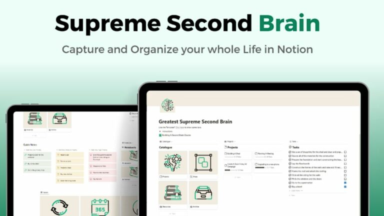 10 Best Notion Second Brain Templates 2025 (Free & Paid)