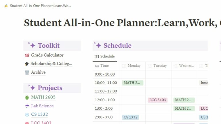 10 Best Notion Class Schedule Templates 2025 (Free & Paid)