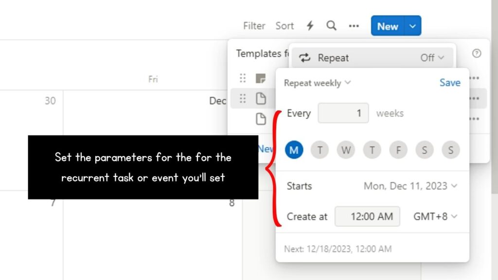 Add Recurring Events and Tasks to Notion Calendar (2025)